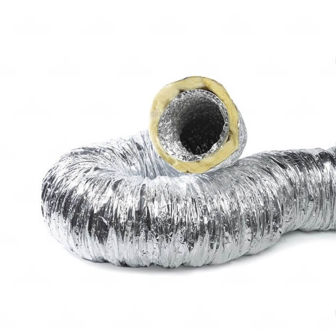 8 Inch Black Flexible Ducting - 200mm x 6M